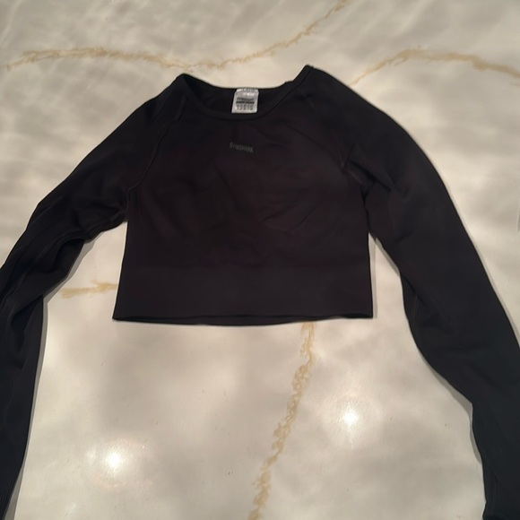 Gymshark | Tops | Gymshark Black Flex Longsleeve Small Compression ...